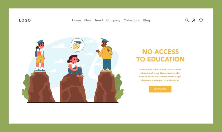 Educational gap flat Royalty Free Vector Image