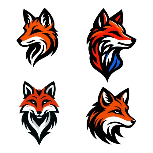 Black and White Fox Vector Images (over 25,000)