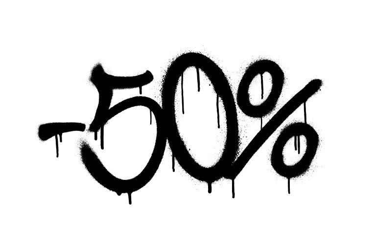 Sprayed street art font graffiti with overspray Vector Image