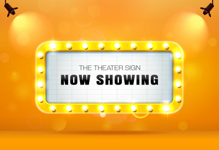 Theater sign Royalty Free Vector Image - VectorStock