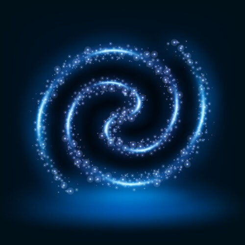 Blue swirl shiny frame background Royalty Free Vector Image