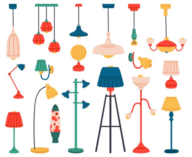 Hanging lamp ceiling light decorative electrical Vector Image