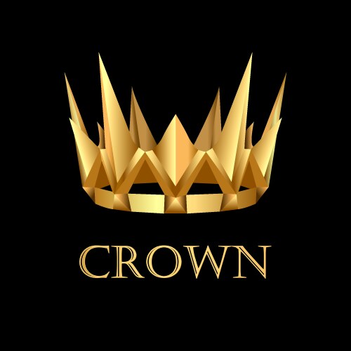 Crown gold icon Royalty Free Vector Image - VectorStock