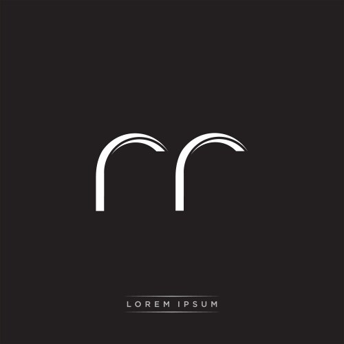 Rr logo letter monogram slash with modern Vector Image