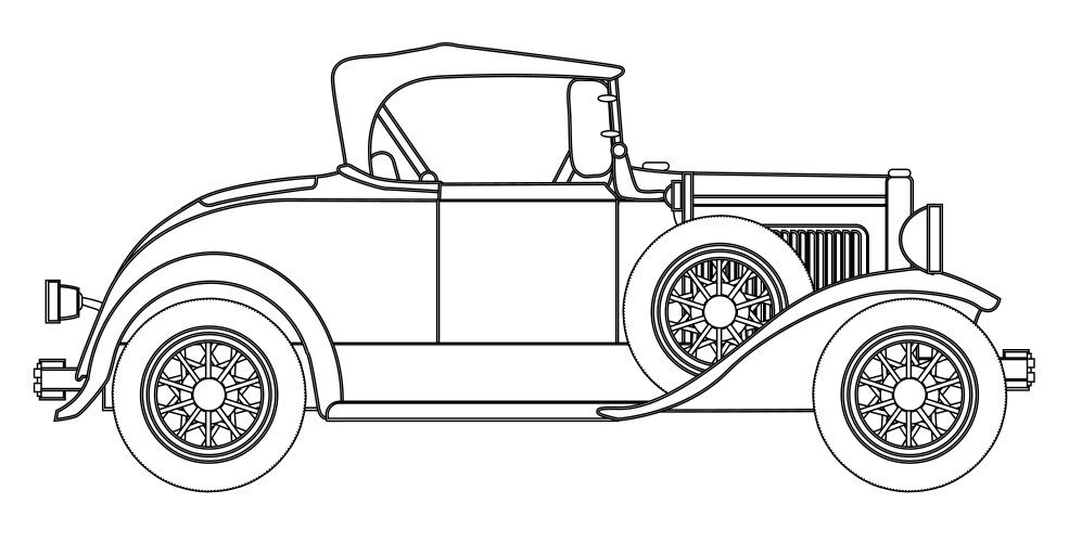 Car outline drawing Vector Images & Graphics for Commercial Use ...