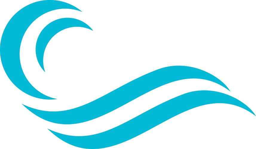 Stylized waves Royalty Free Vector Image - VectorStock