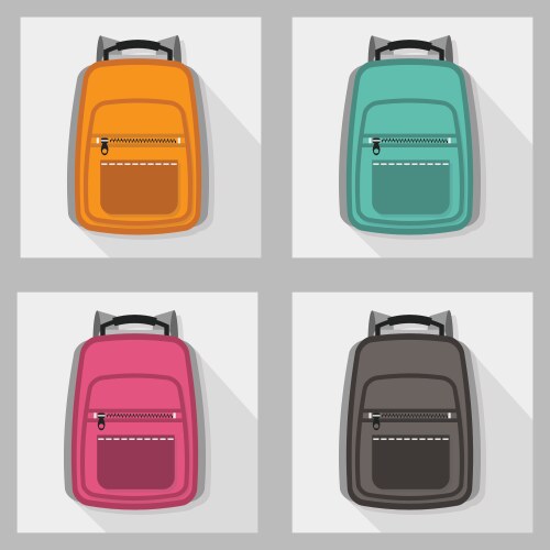 A colorful back pack Royalty Free Vector Image