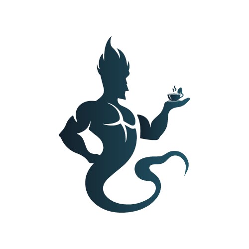 Genie logo design Royalty Free Vector Image - VectorStock