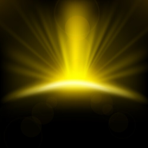 Gold rays rising on light background suitable Vector Image