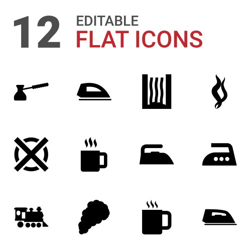 12 steam icons Royalty Free Vector Image - VectorStock