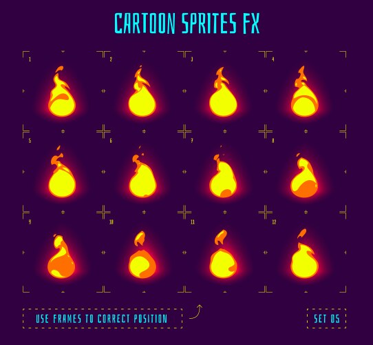 Explode effect burst sprites Royalty Free Vector Image