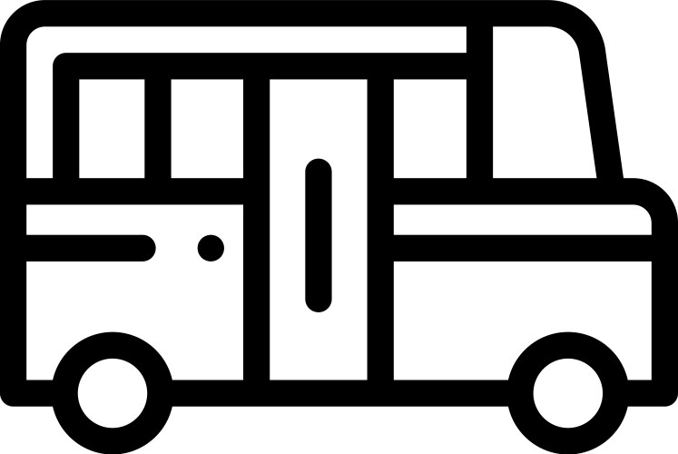 Automobile icon thin linear style design isolated Vector Image