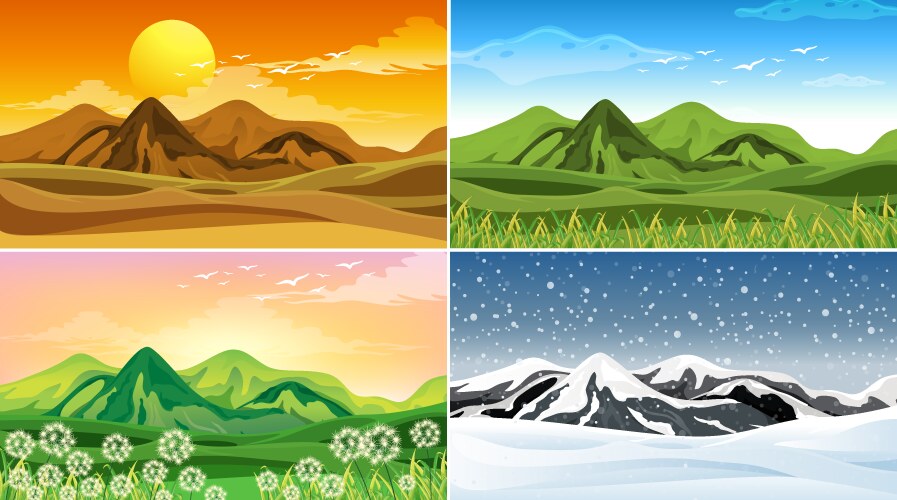 Four Seasons Cartoon Vector Images (over 2,200)