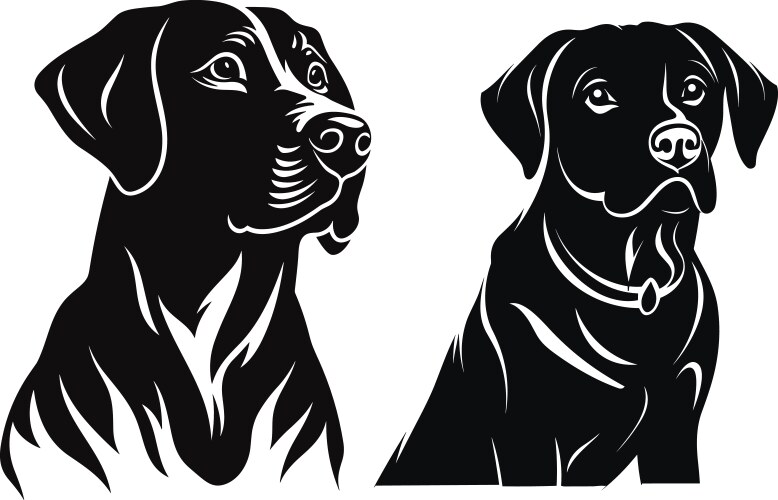 Black Lab Face Outline