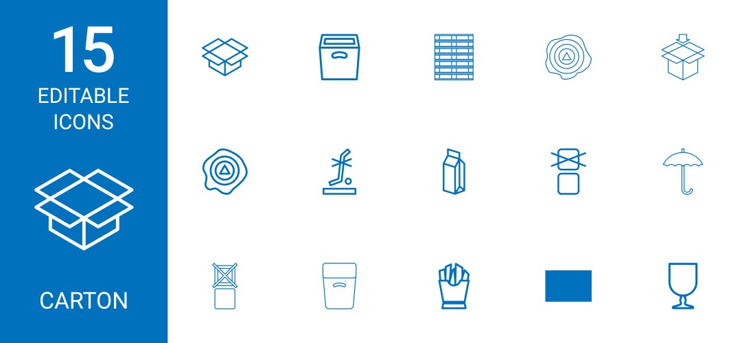 15 carton icons Royalty Free Vector Image - VectorStock