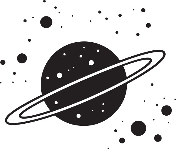 Astral seal icon for space interstellar insignia Vector Image