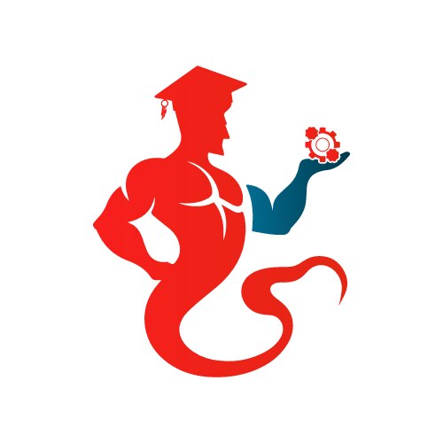 Genie logo design Royalty Free Vector Image - VectorStock