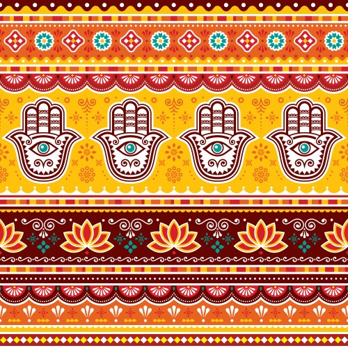 Indian seamless pattern design elements - mehndi Vector Image