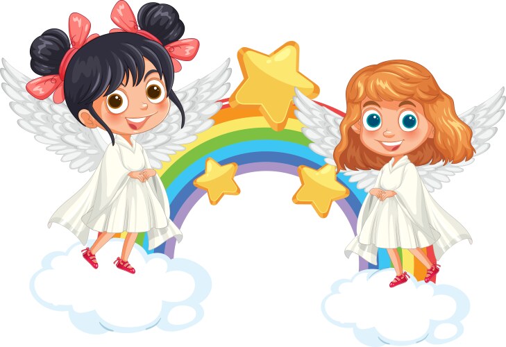 Rainbow Angel Wings Vector Images (over 500)