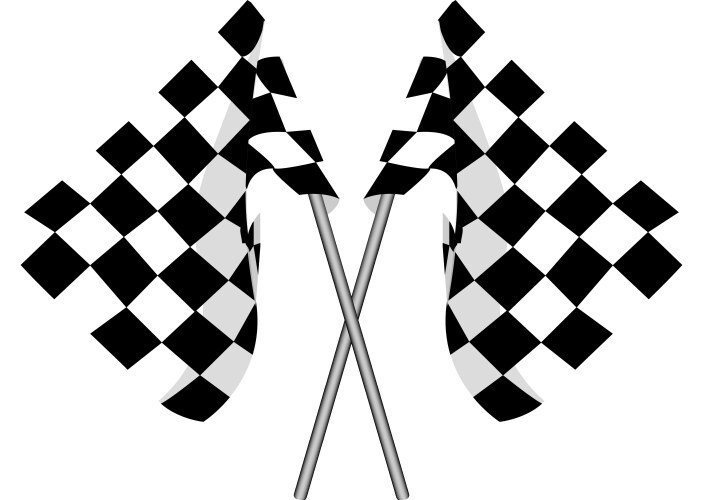 Racing flag icon flat Royalty Free Vector Image