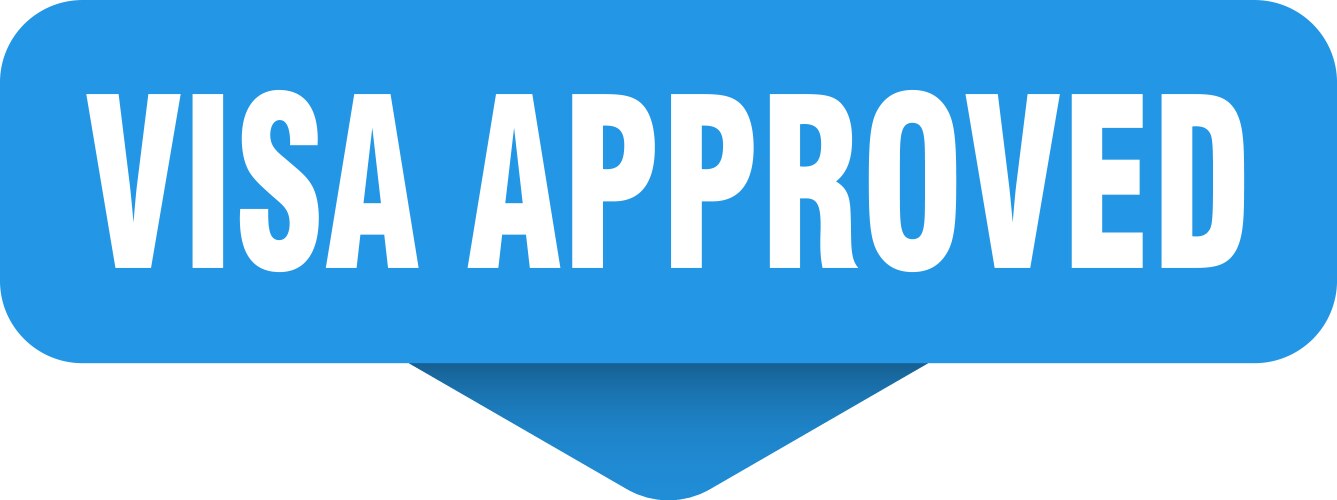 Visa granted sticker sign Royalty Free Vector Image