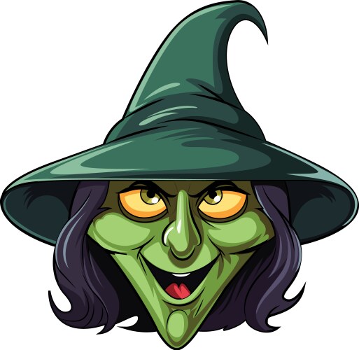Witch Face Clipart Poster, Foto Halloween Witch With Smiley Face,