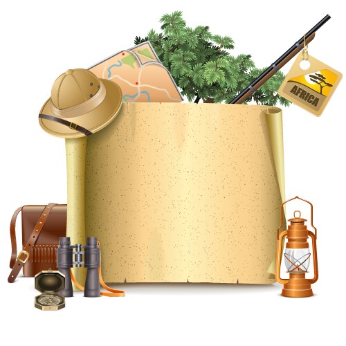 Education concept with scroll Royalty Free Vector Image