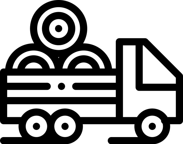 Automobile icon thin linear style design isolated Vector Image