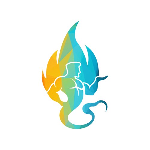 Genie logo design Royalty Free Vector Image - VectorStock