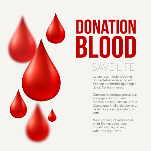 Blood donation background Royalty Free Vector Image