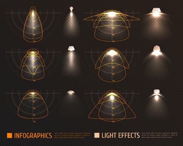 Camera lens flare lights shining optics effects Vector Image