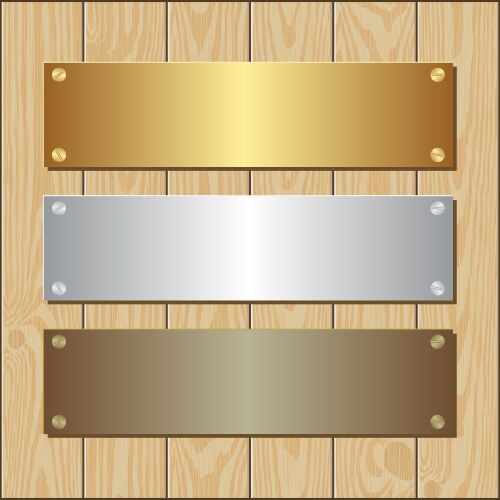 Three plaques Royalty Free Vector Image - VectorStock