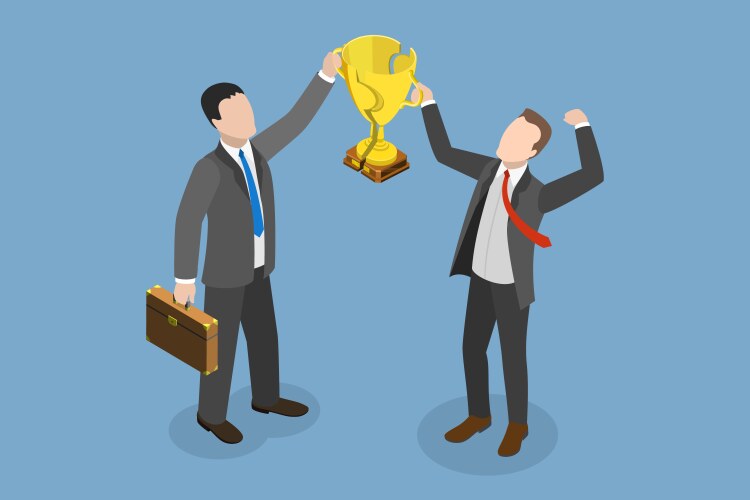 Business success celebrating win positive Vector Image