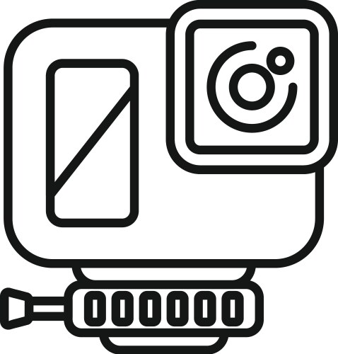 Action camera recording continuous double circle Vector Image