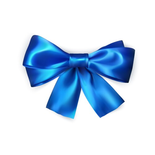 Big blue bow Royalty Free Vector Image - VectorStock
