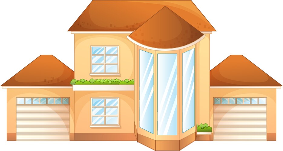 Modern house Royalty Free Vector Image - VectorStock