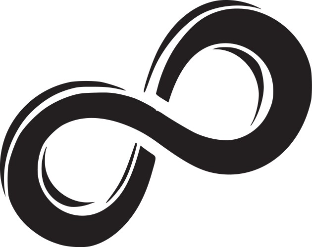 Infinity symbol limitless sign logo design Vector Image