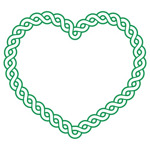 Celtic Heart Knot Pattern Royalty Free Vector Image