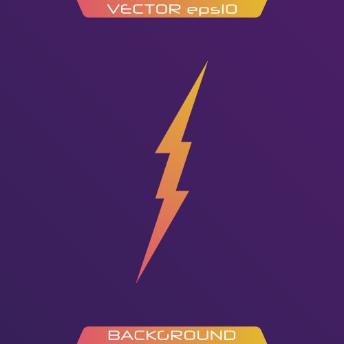 Lightning bolt symbol style font Royalty Free Vector Image
