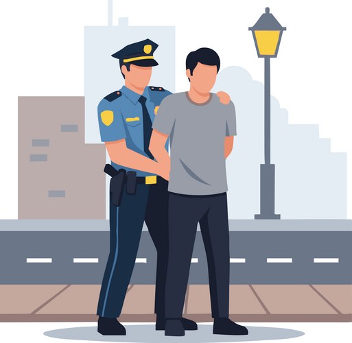 Police Arresting Suspect – Royalty-Free Vector | VectorStock