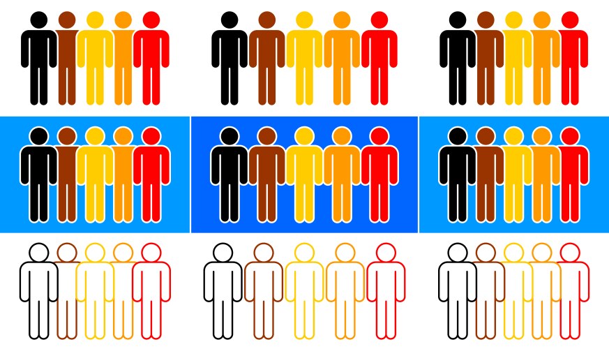 Bipoc it is initialism black indigenous Royalty Free Vector