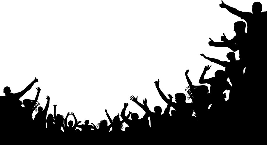 Fan Crowd Silhouette Vector Images (over 1,300)
