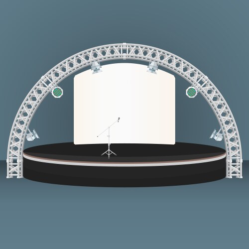 Flat style stage metal truss concert lighting Vector Image Flat style stage metal truss concert lighting Vector Image