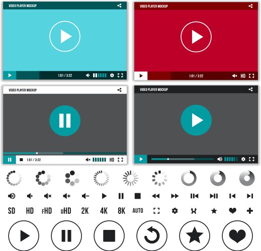 Panel with buttons control system knobs Royalty Free Vector