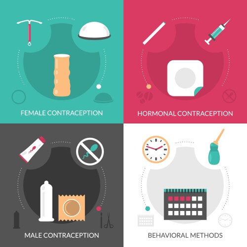 Contraception Methods Diagram – Royalty-Free Vector | VectorStock