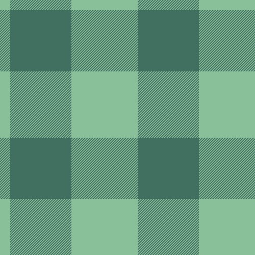 Plaid seamless pattern in green check fabric Vector Image