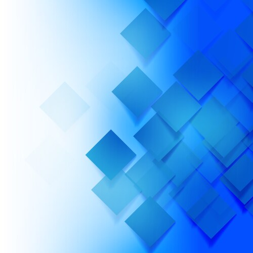 Abstract square shapes on blue background Vector Image