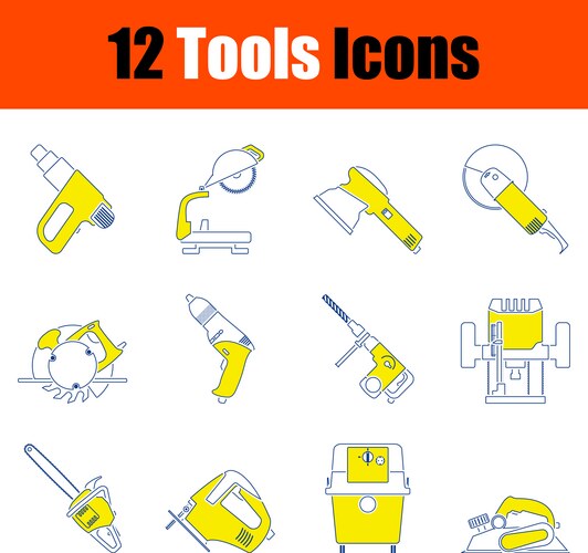Tools icon set-3 Royalty Free Vector Image - VectorStock