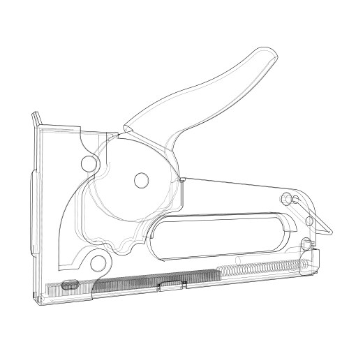 Outline construction stapler Royalty Free Vector Image