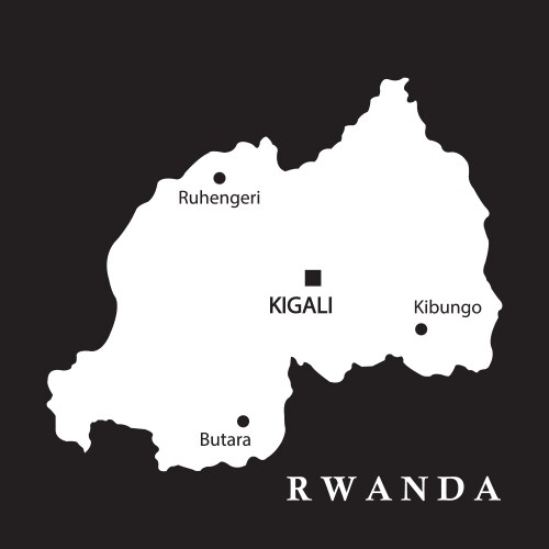 Rwanda country map Royalty Free Vector Image - VectorStock